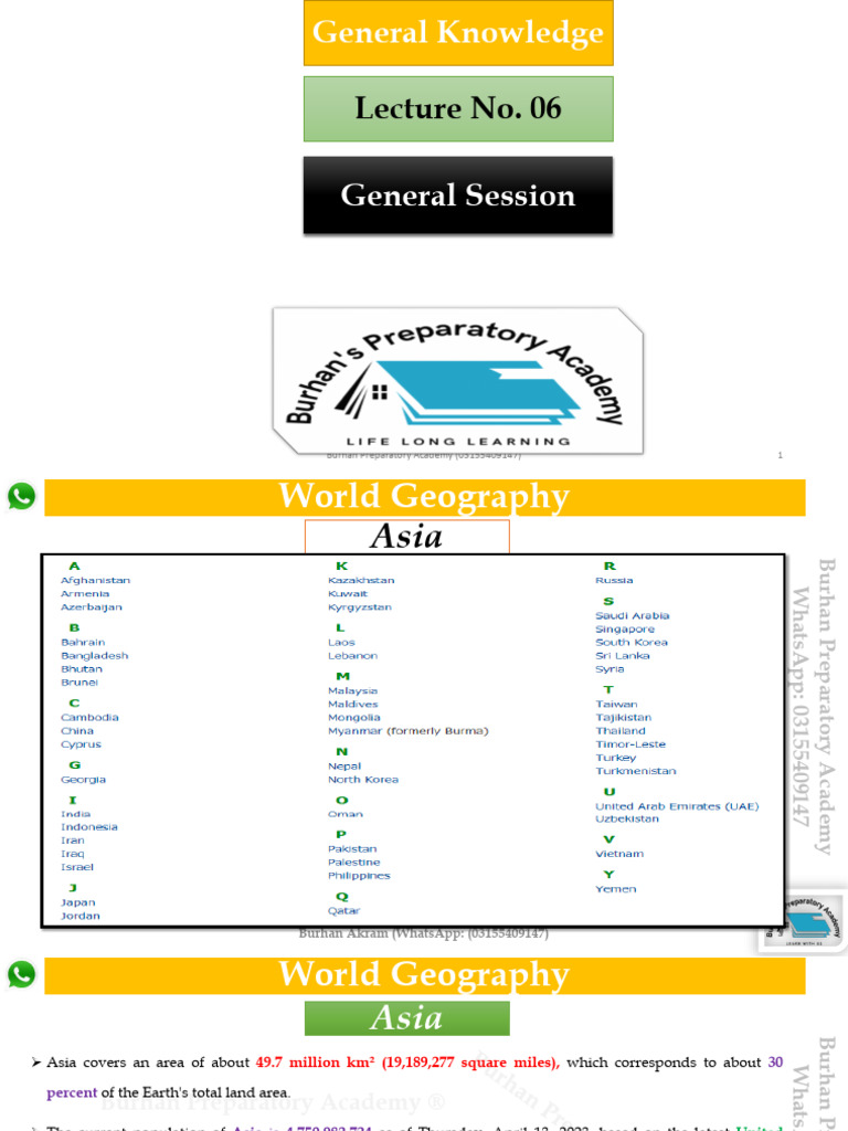 GK For One Paper PPSC | PDF | Africa | Scandinavia