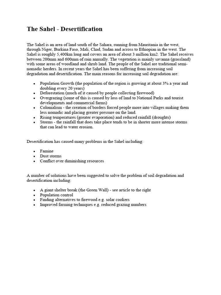 Case Study-2 The Sahel | PDF