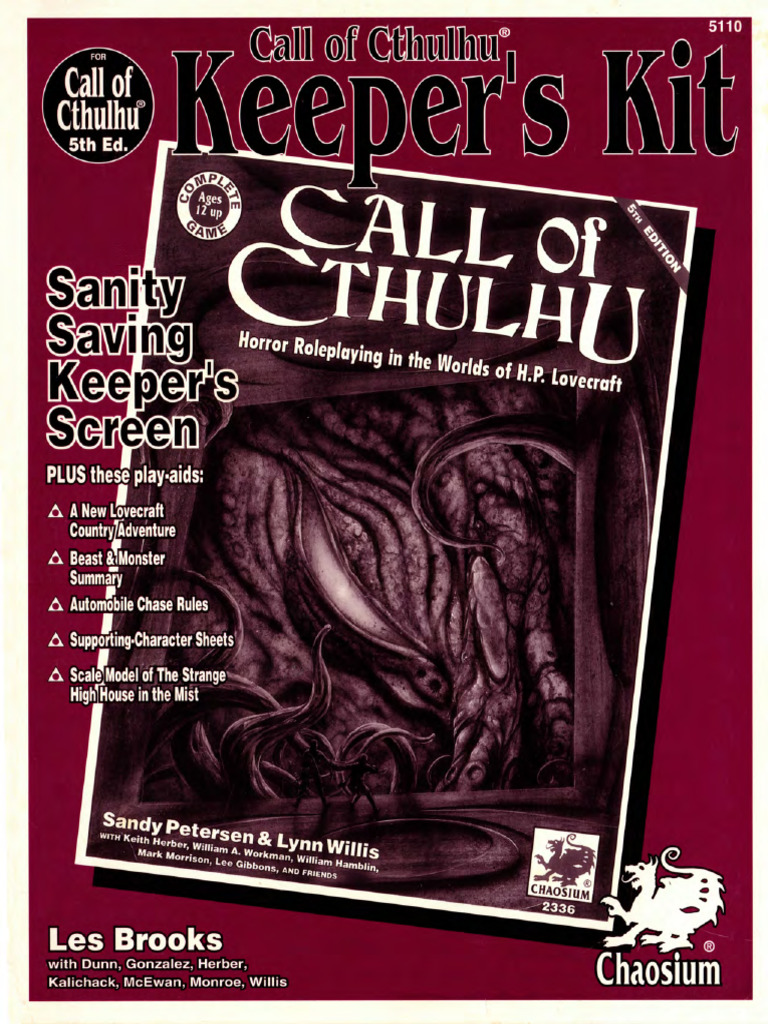 Call of Cthulhu - 5th Ed Keeper's Kit | PDF | Firearms | Projectile Weapons