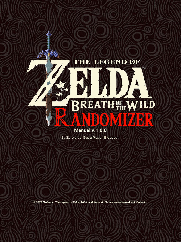 Zelda BotW Randomizer Manual v.1.0.8 | PDF