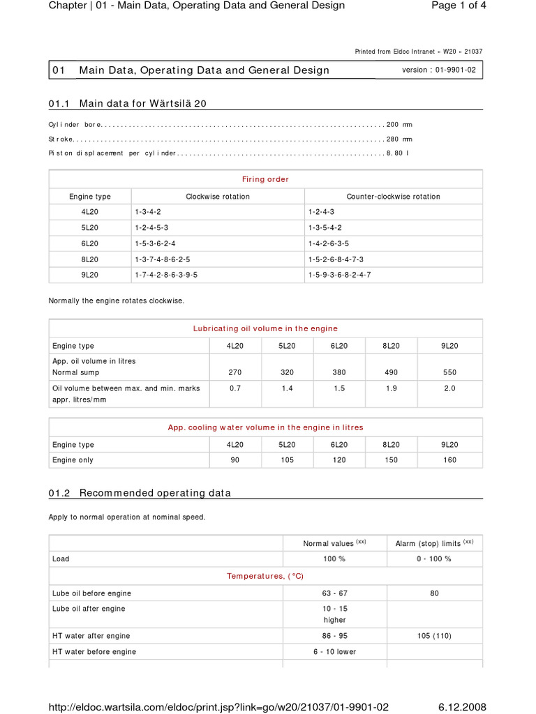 01 Main Data, Operating Data and General Design | PDF | Engines | Pump
