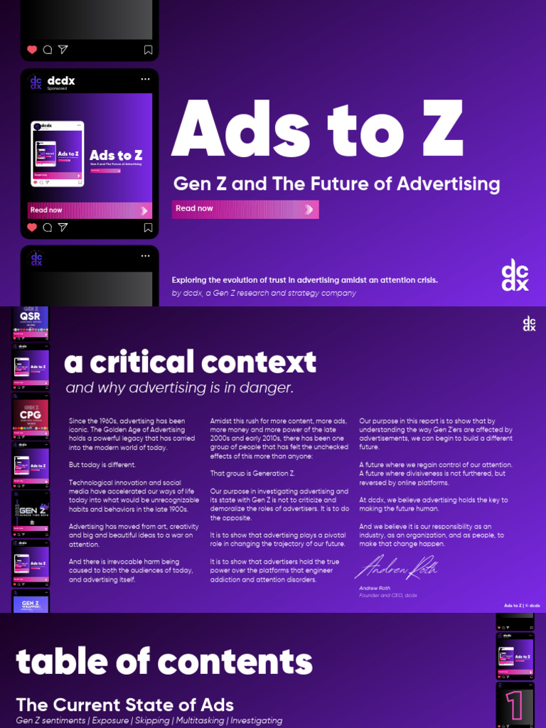 Ads To Z Gen Z and The Future of Advertising | Download Free PDF ...
