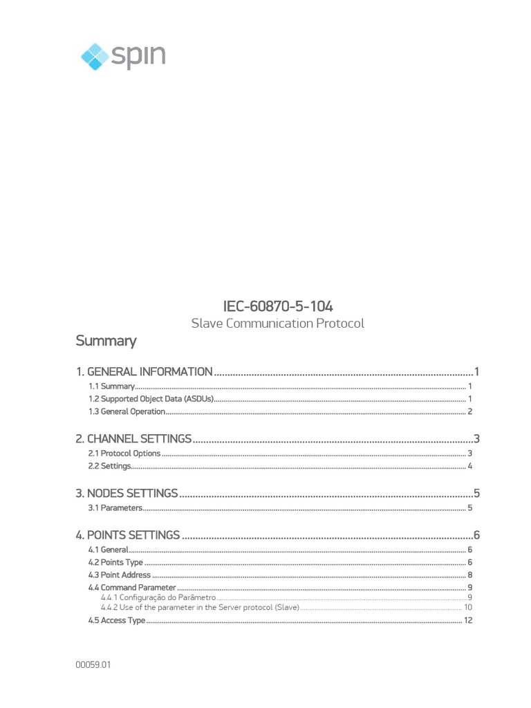 Protocol Iec 60870 5 104 Slave Pdf Transmission Control Protocol