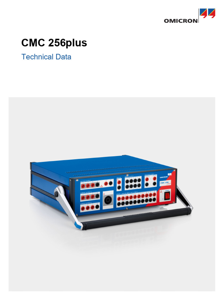 CMC 256plus Technical Data ENU | PDF | Power Supply | Calibration
