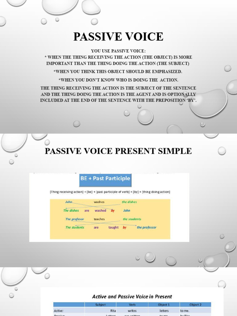 Passive Voice Present and Past | PDF