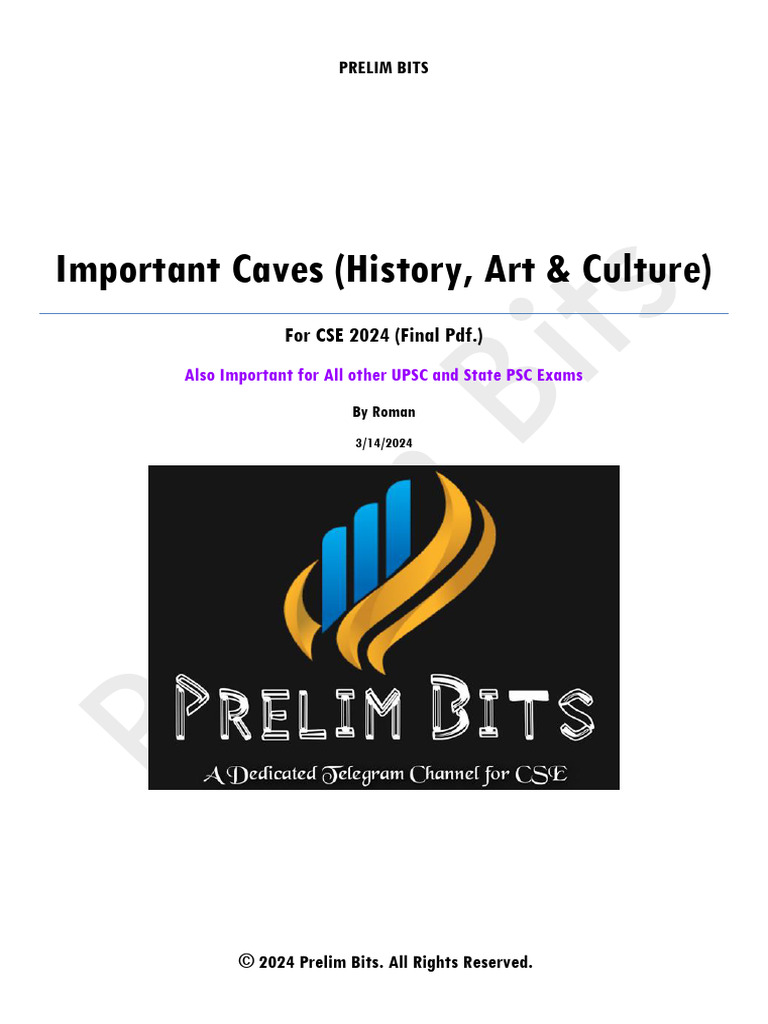 Important Caves for UPSC Exams | PDF