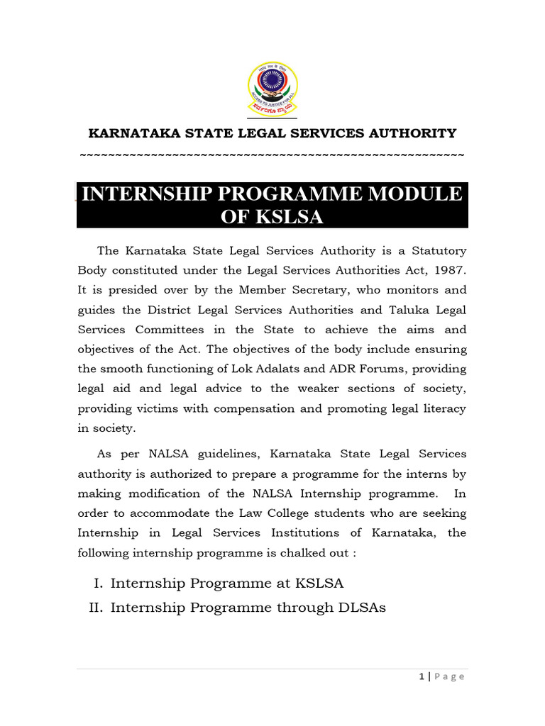 Internship Module KSLSA | PDF | Internship | Job Hunting