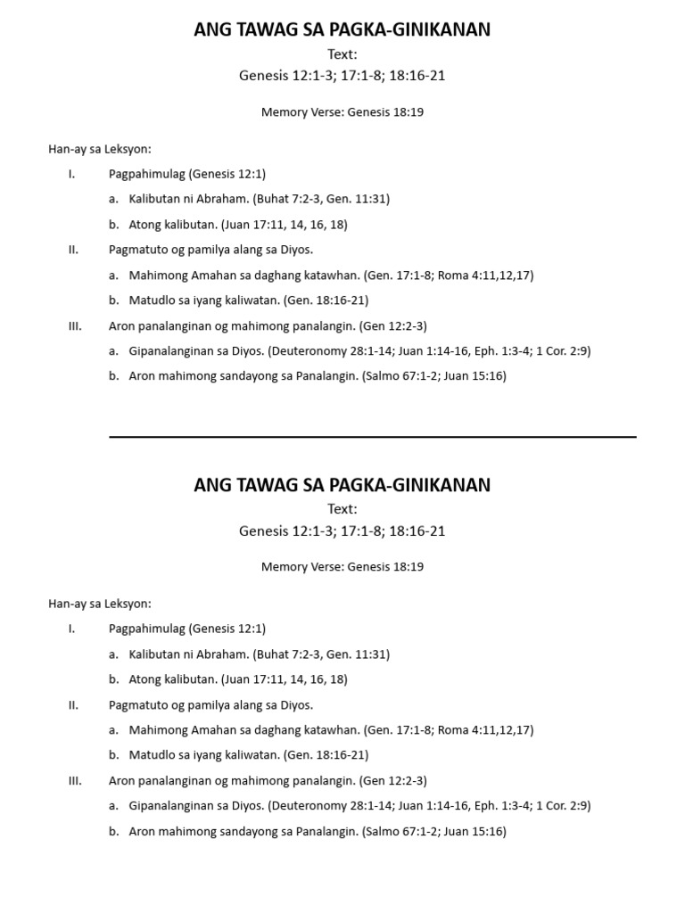 Ang Tawag Sa Pagka-Ginikanan | PDF
