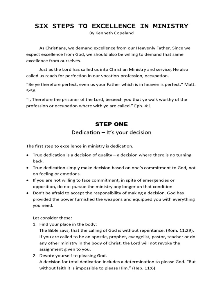 Steps to Excellence in Ministry | PDF | Faith | Jesus