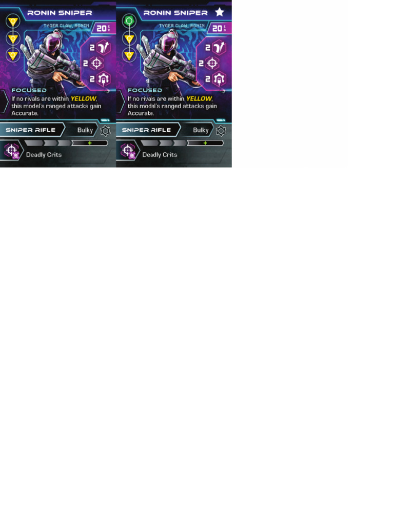 Ronin Sniper Character Card | PDF