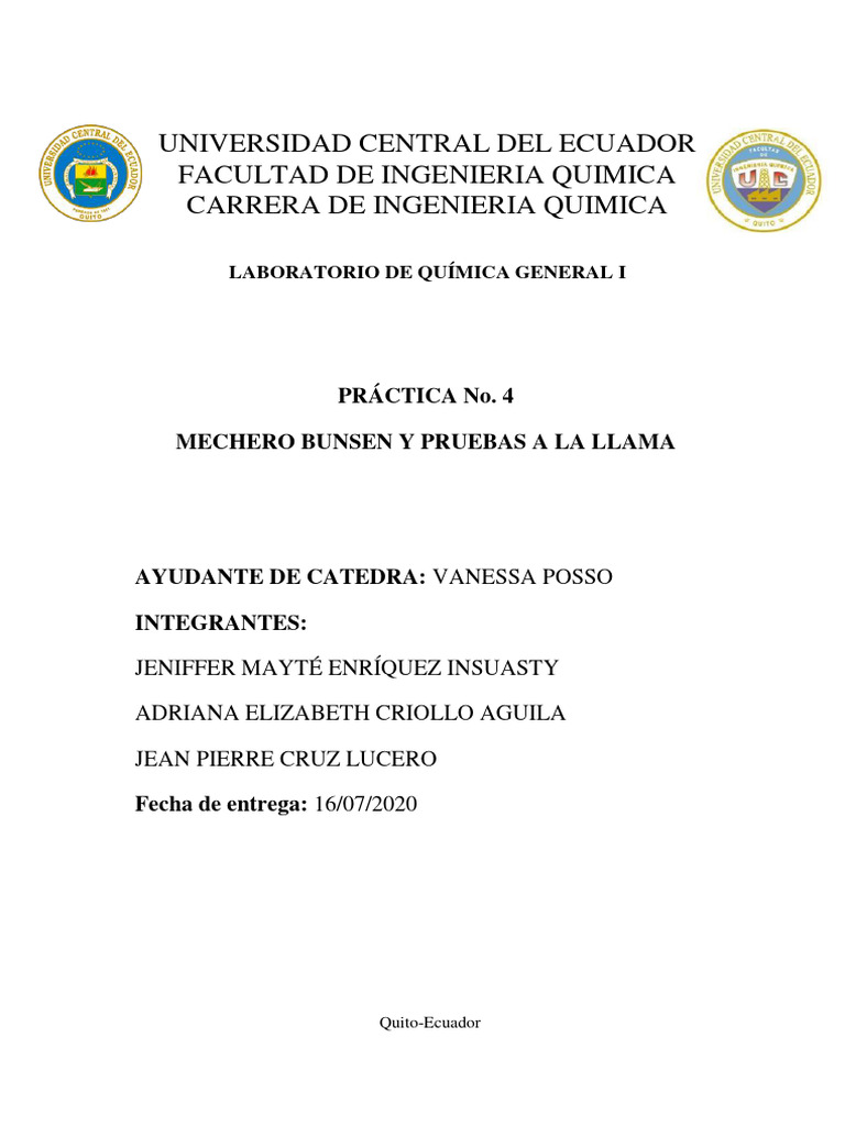 Practica 4 | PDF | Combustión | Agente oxidante