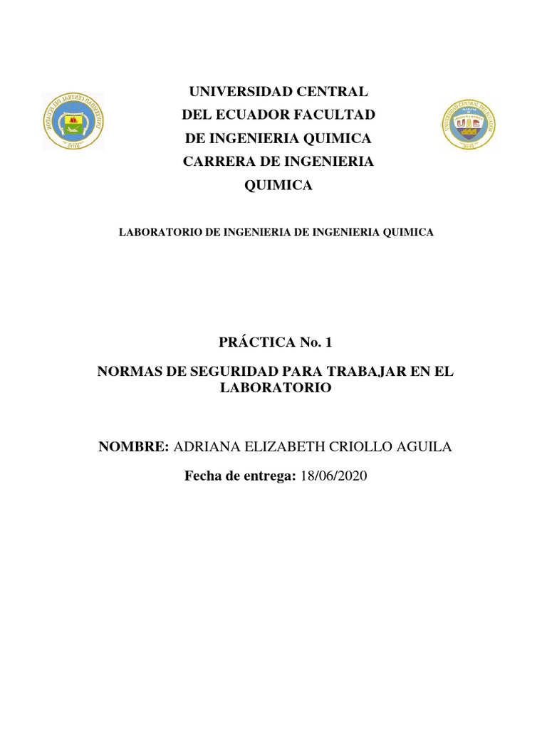 Practica 1 | PDF | Laboratorios | Residuos