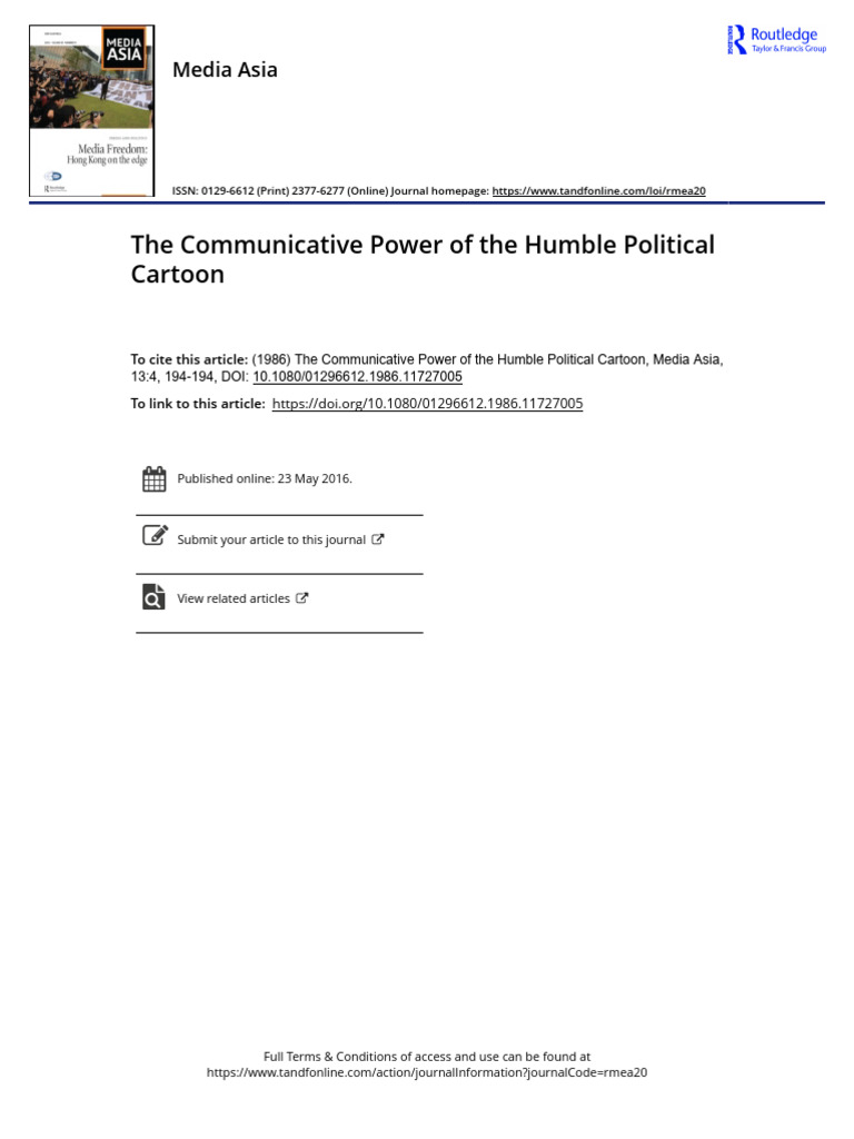 The Communicative Power of The Humble Political Cartoon (Incomplete ...