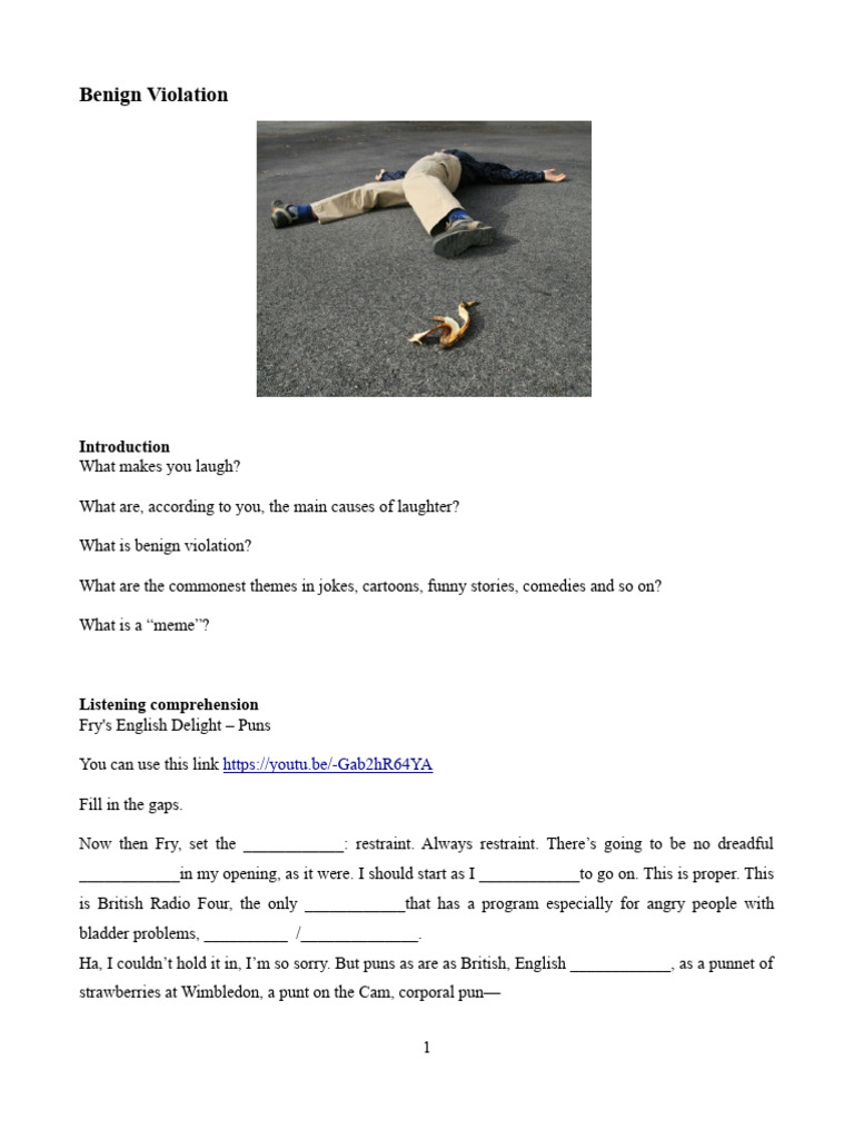benign_violation_v4 | Download Free PDF | Jokes | Laughter