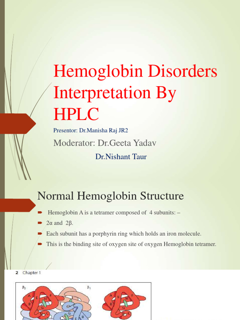 HPLC | PDF | Chromatography | Hemoglobin