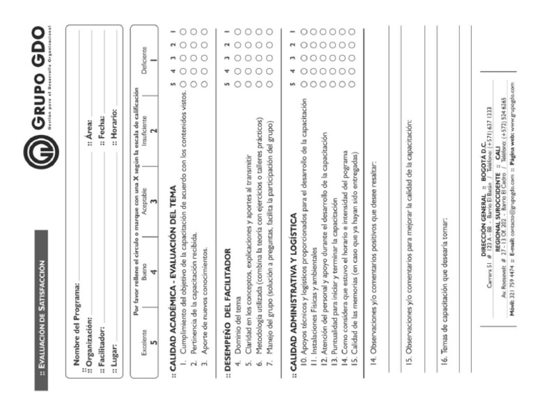 Evaluación GDO | PDF