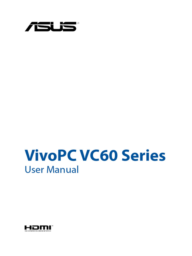 E11593_VivoPC_VC60_UM_V3_WEB | PDF | Usb | Hdmi