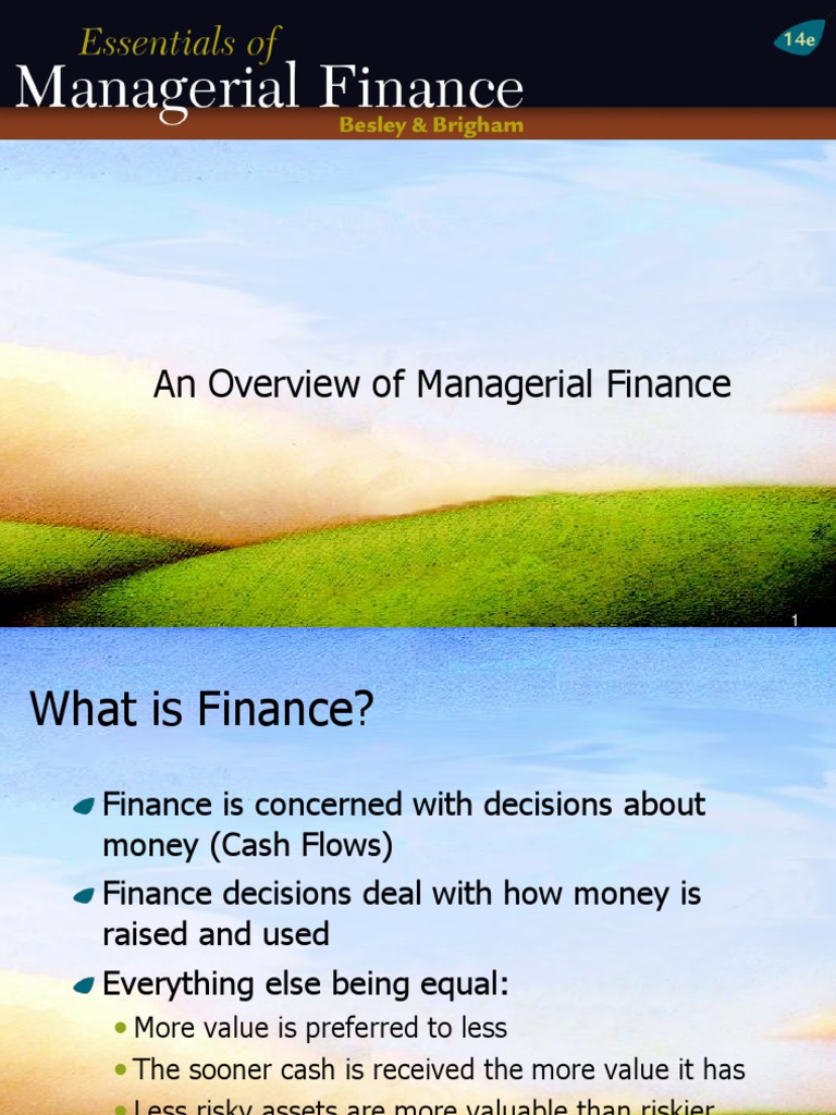 Ch01-Ppt-An Overview of Managerial Finance | PDF | Dividend | Capital ...