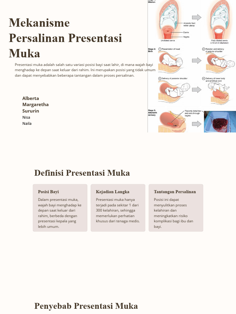 Mekanisme Persalinan Presentasi Muka | PDF