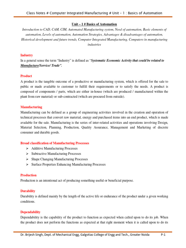 Basics of Automation in CIM | PDF | Automation | Programmable Logic Controller