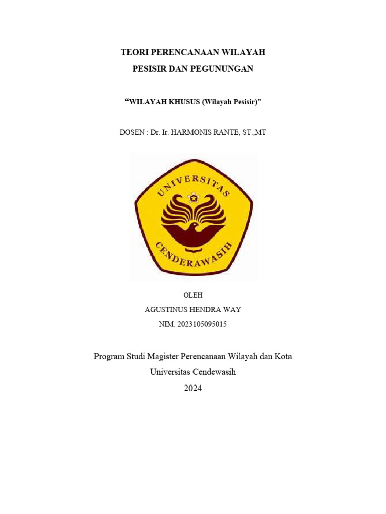 Tugas Pa Harmonis Perenc Wil Pesisir Dan Pegunungan | PDF