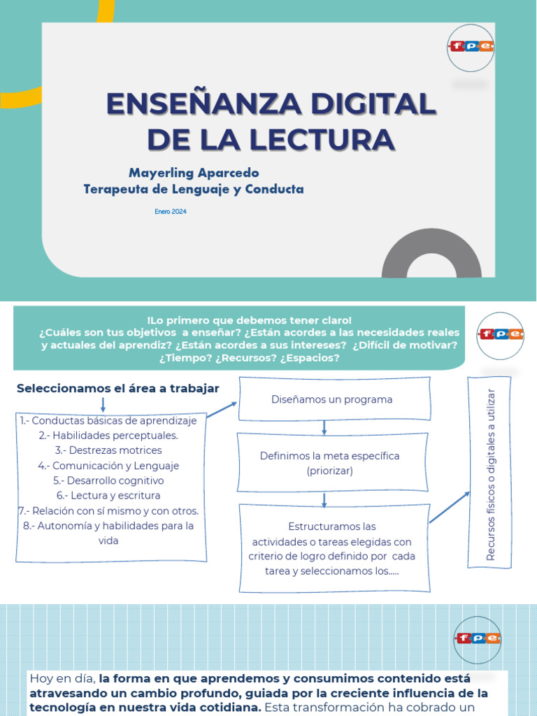 Enseñanza Digital de La Lectura | PDF | Aprendizaje | Enseñando