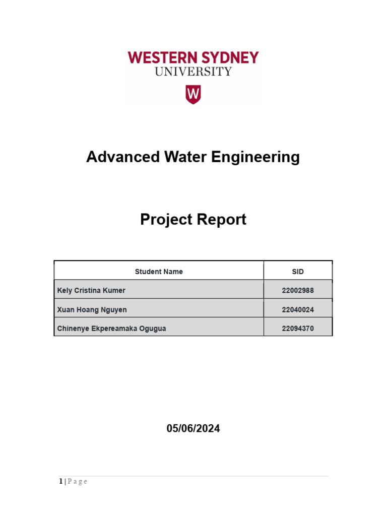 Final Report | PDF | Drainage Basin | Discharge (Hydrology)