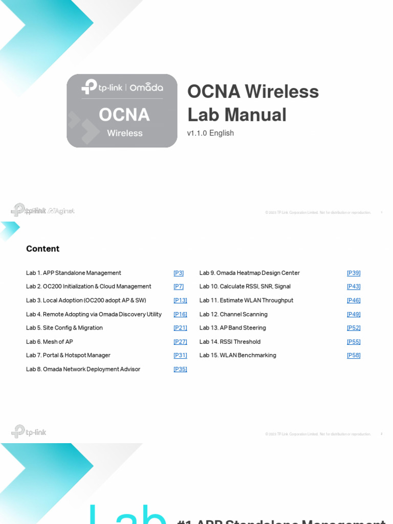 OCNA - Wireless - Lab Manual - v1.1.0 - EN | PDF | Port (Computer ...
