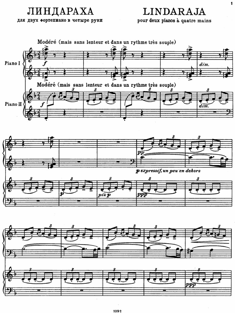 Debussy - Lindaraja para 2 Pianos | PDF