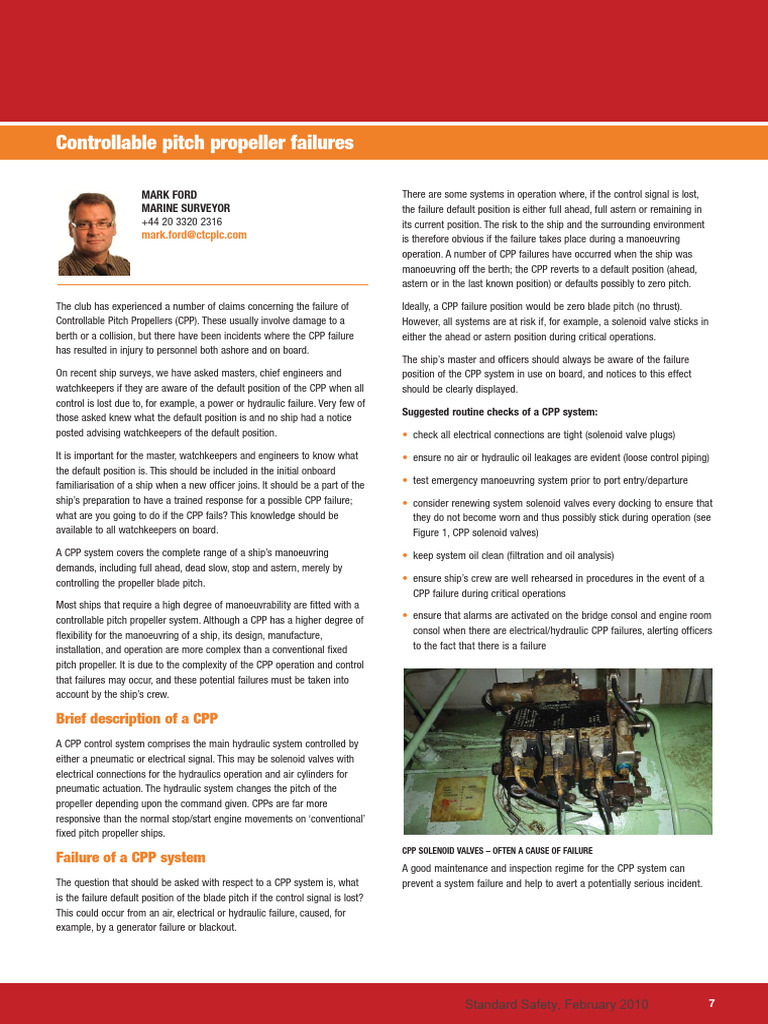 Controllable Pitch Propeller Failures | PDF | Propeller | Valve
