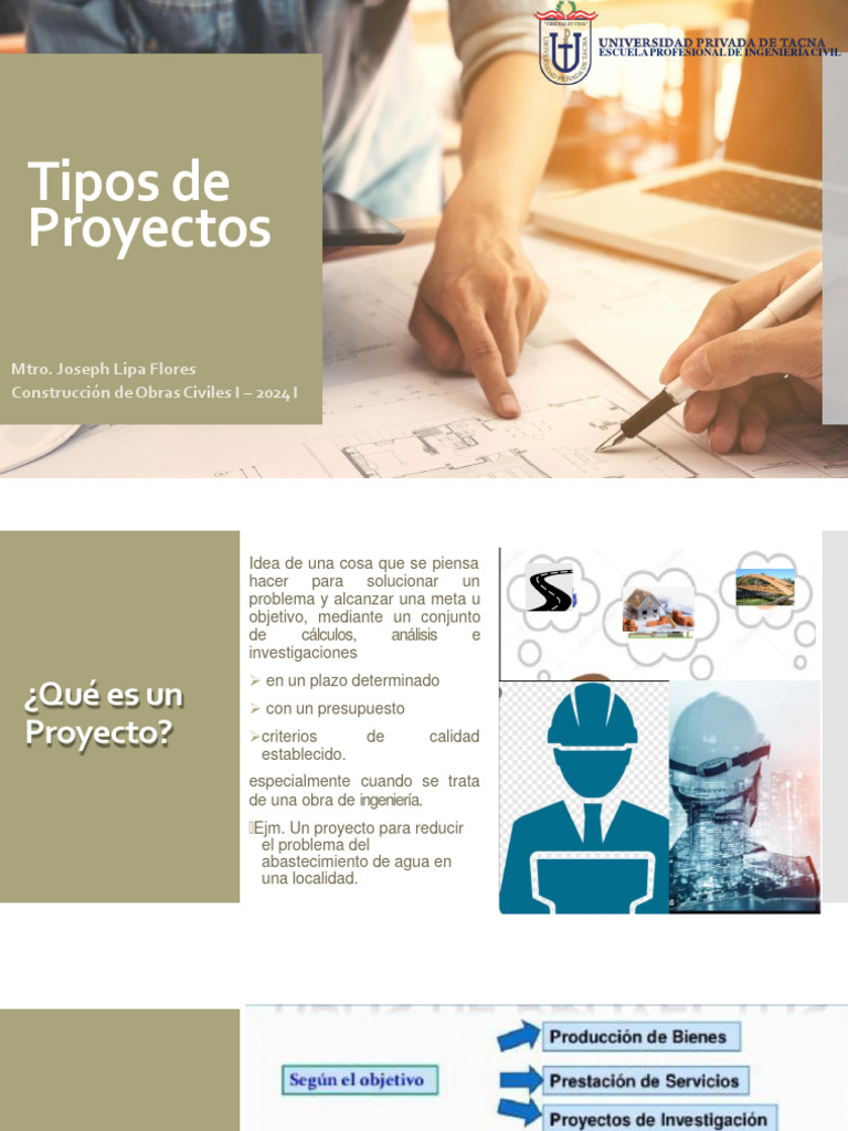 SESION 4 - Tipos de Proyectos | PDF | Infraestructura | Business
