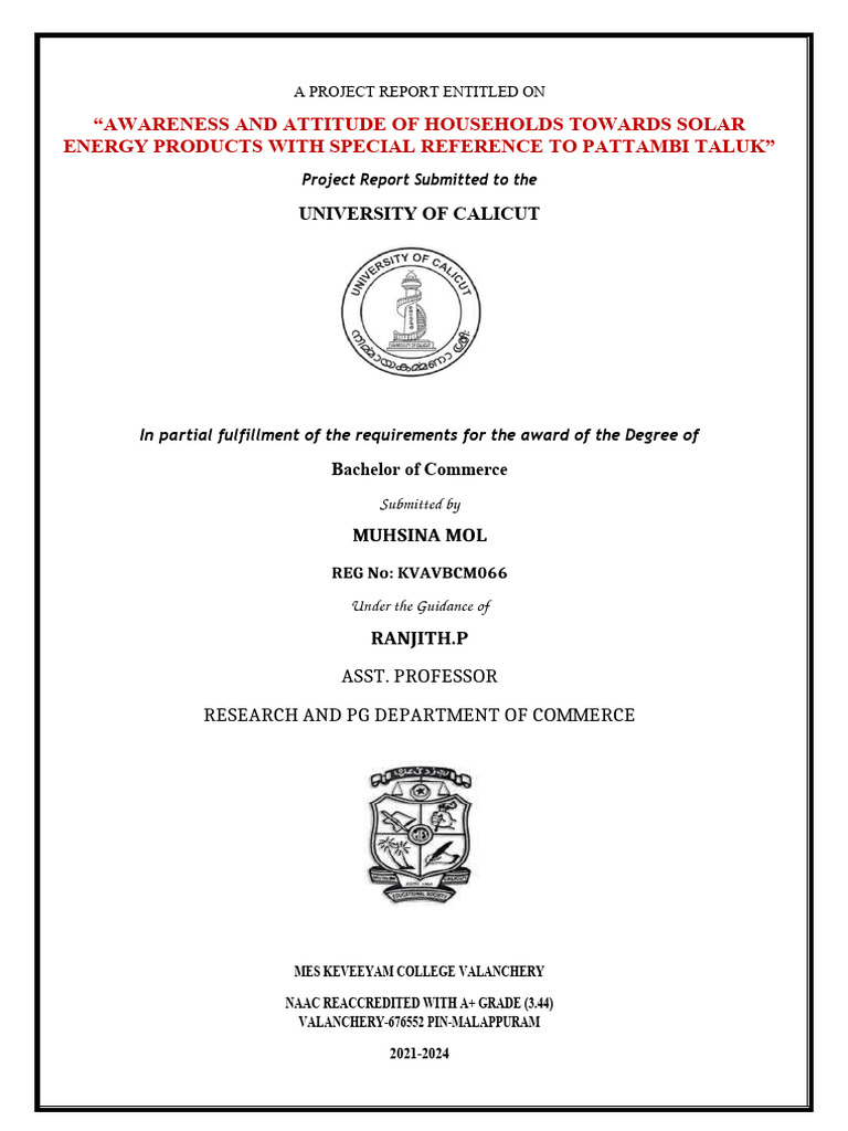 Muhsina | PDF | Solar Power | Photovoltaics