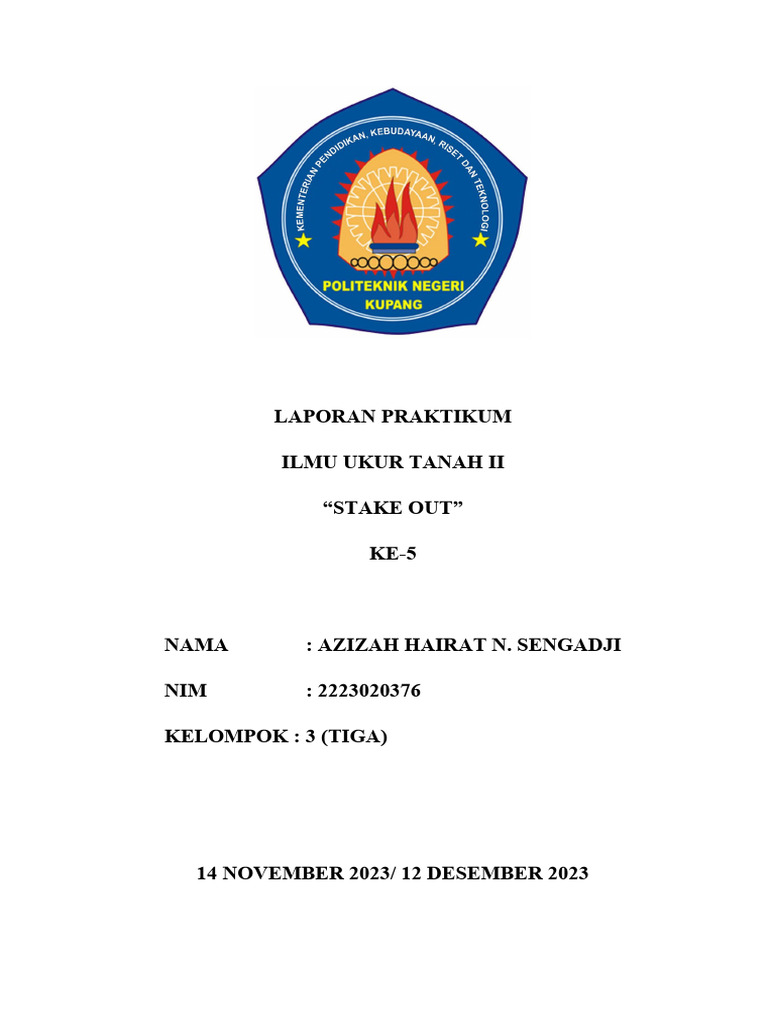 Laporan Praktikum Stake Out - Azizah Sengadji - 2223021276 | PDF | Teknologi & Rekayasa