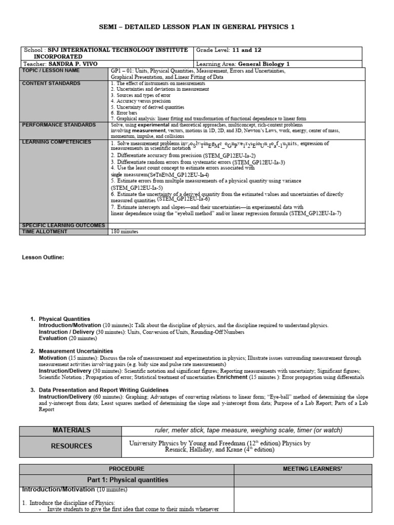General Physics | PDF | Significant Figures | Standard Deviation