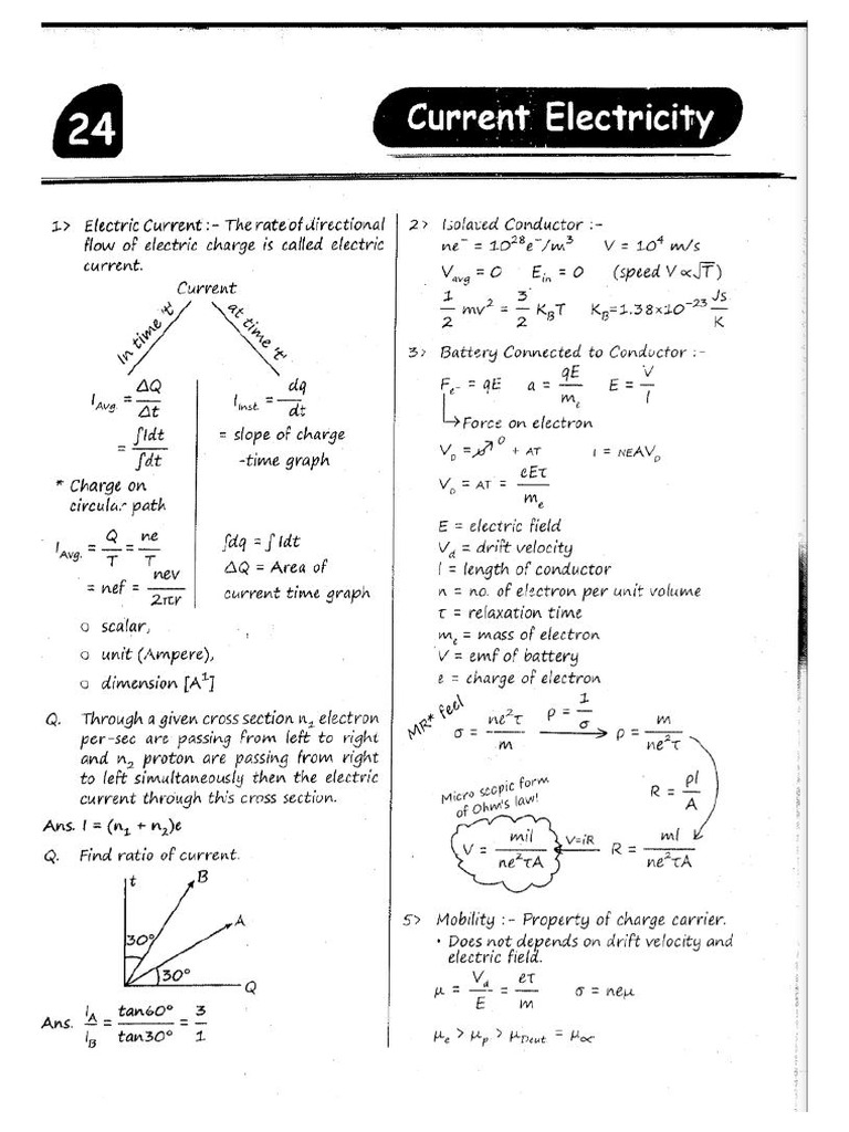 Current Electricity | PDF