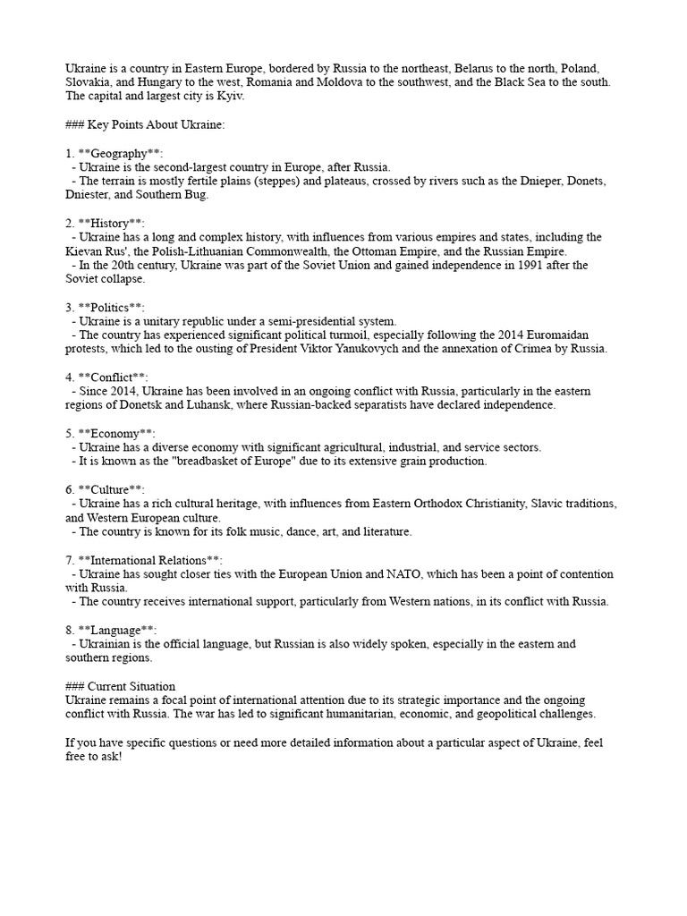 Ukraine | PDF | Ukraine | Russia