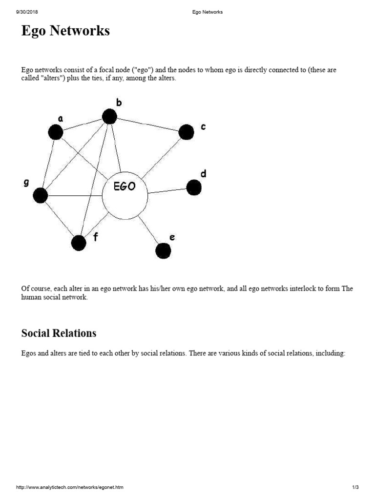 Ego Networks | Download Free PDF | Psychological Concepts | Social Psychology