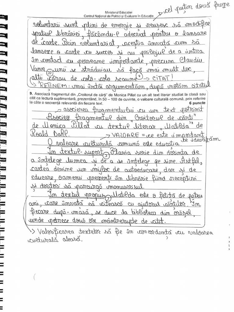 Model de Rezolvare - Variantă Examen | PDF