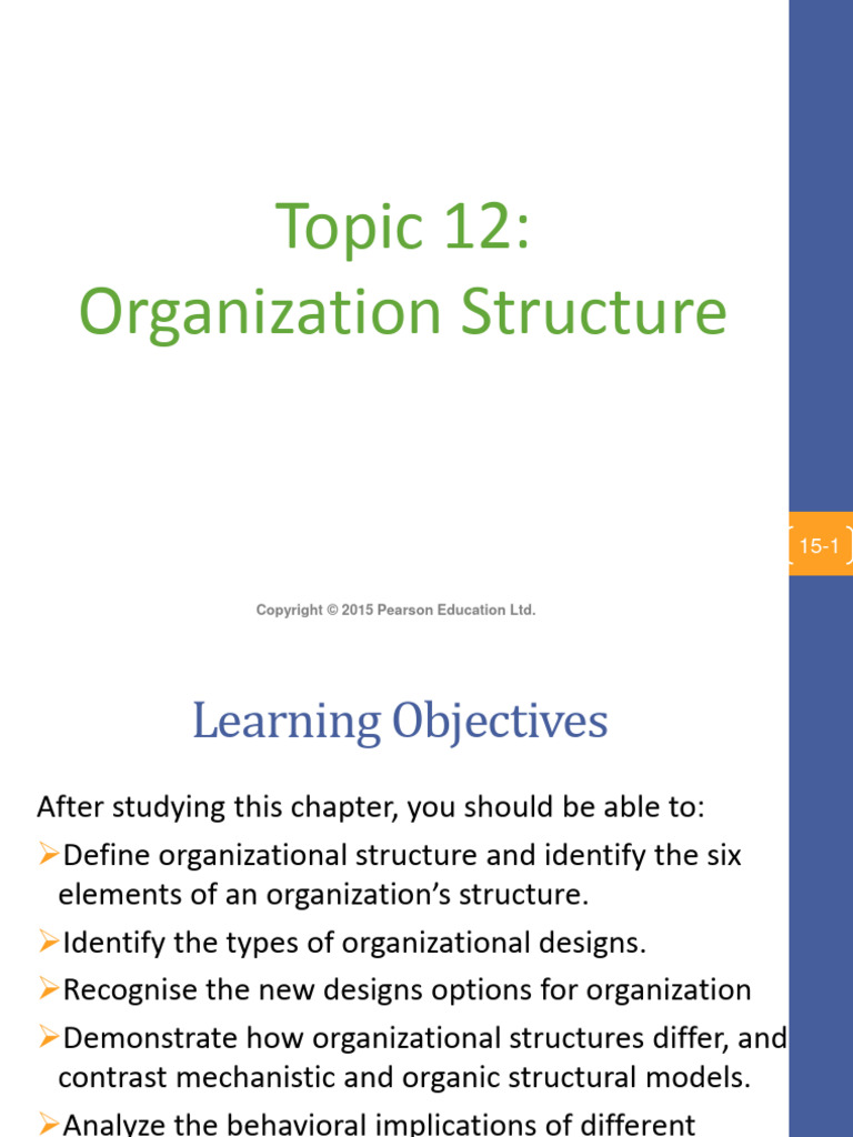 Topic 12 - Organizational Structure | PDF | Organizational Structure ...