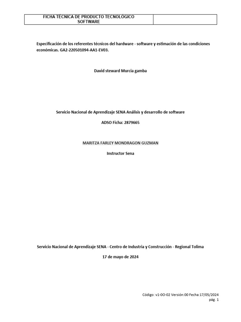 Ga2 220501094 Aa1 Ev03. | PDF | Usuario (informática) | Software