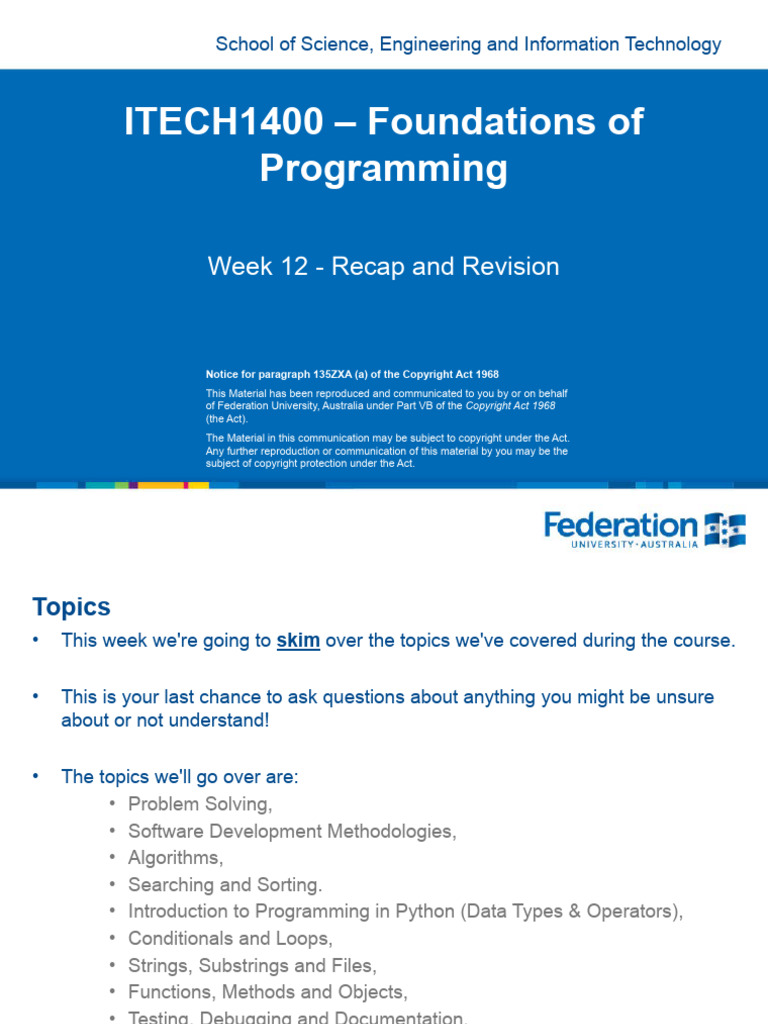 Week 12 - Recap_and_Revision | Download Free PDF | Software Development Process | Agile Software ...