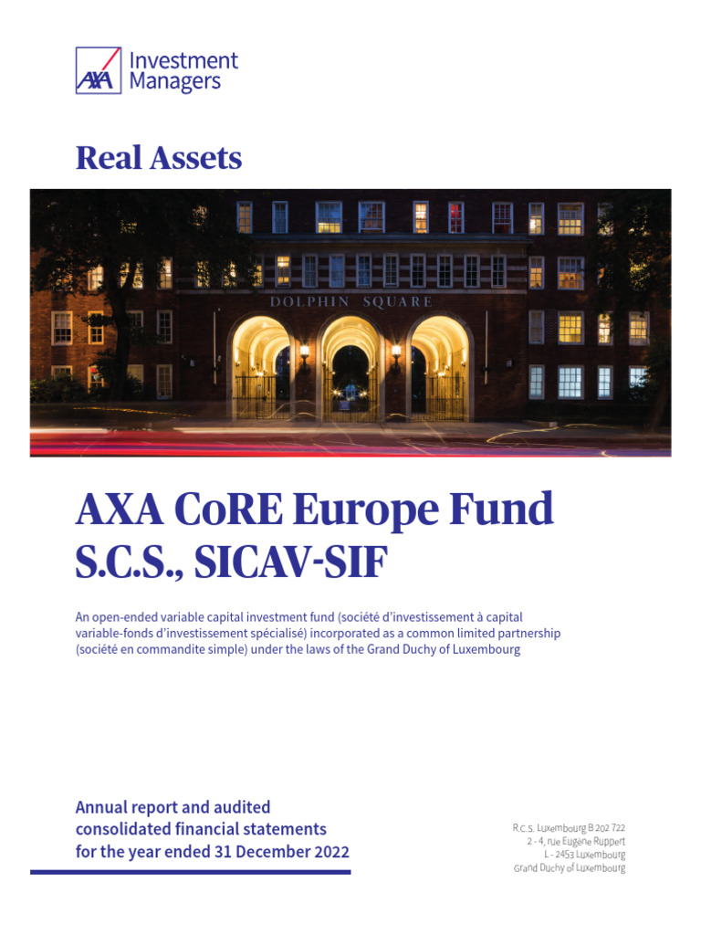 AXA CoRE Europe Fund - Consolidated Financial Statement - 31122022 ...