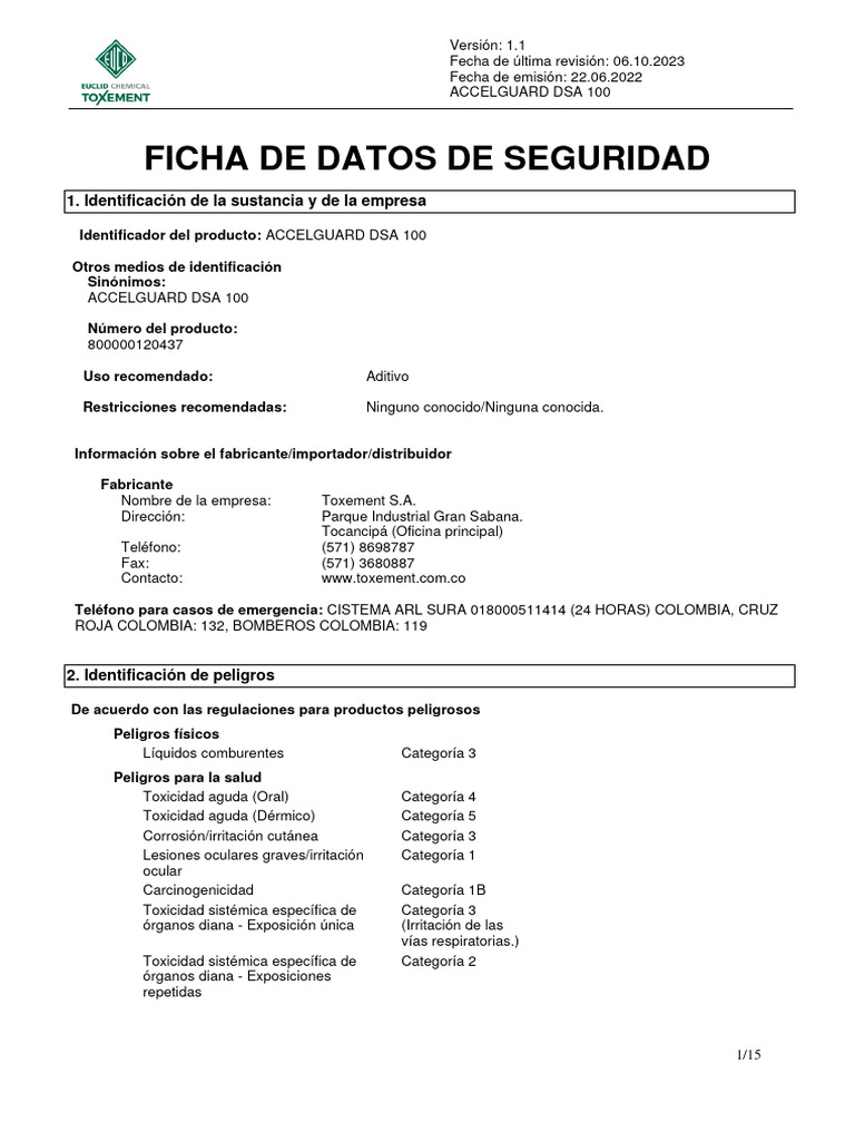 Fds Accelguard Dsa 100 | PDF | Ventilación (Arquitectura) | Higiene ...