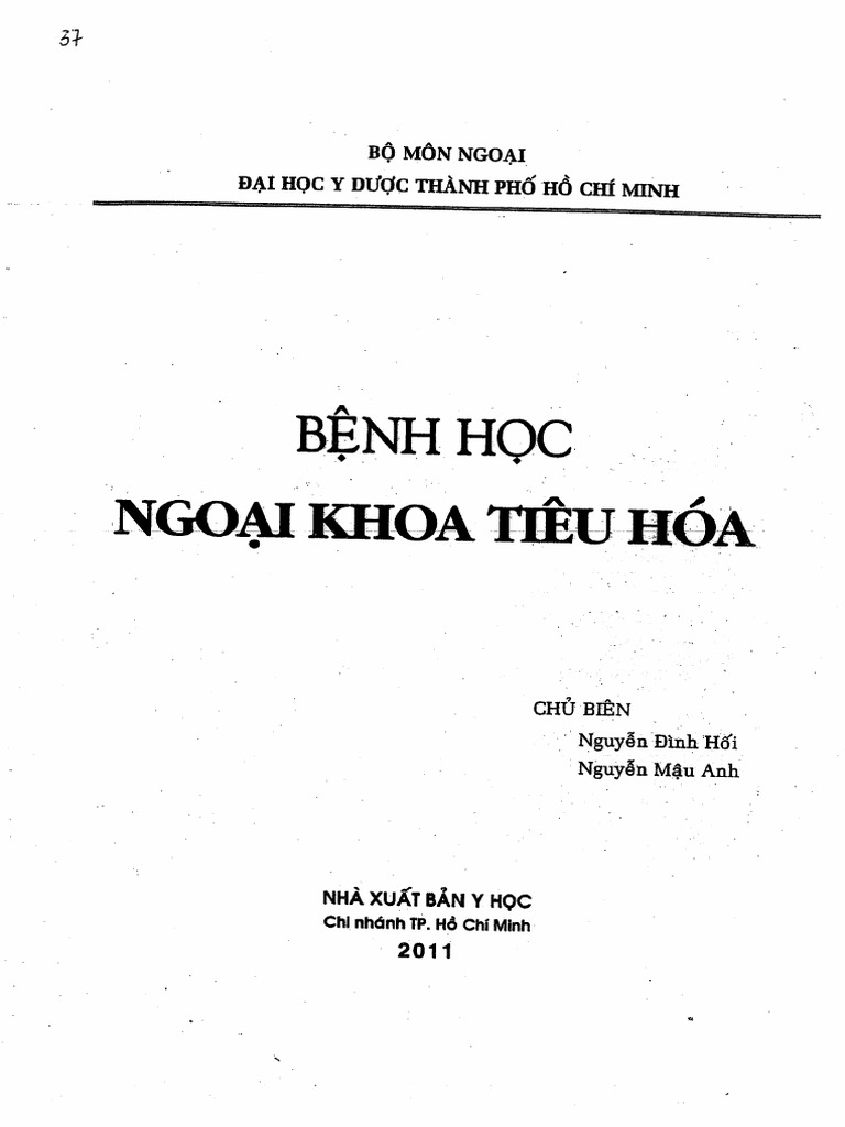 Benh Hoc Ngoai Khoa Tieu Hoa - DH YD TPHCM | PDF