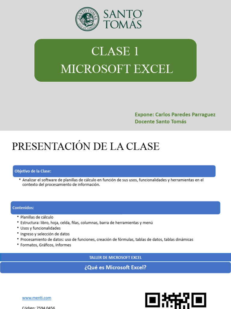 Clase 1 - Excel - 2024 | PDF | Microsoft Excel | Microsoft