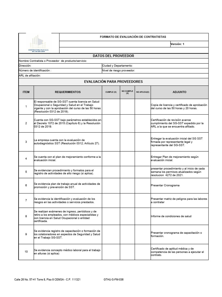 Formato Evaluacion | PDF