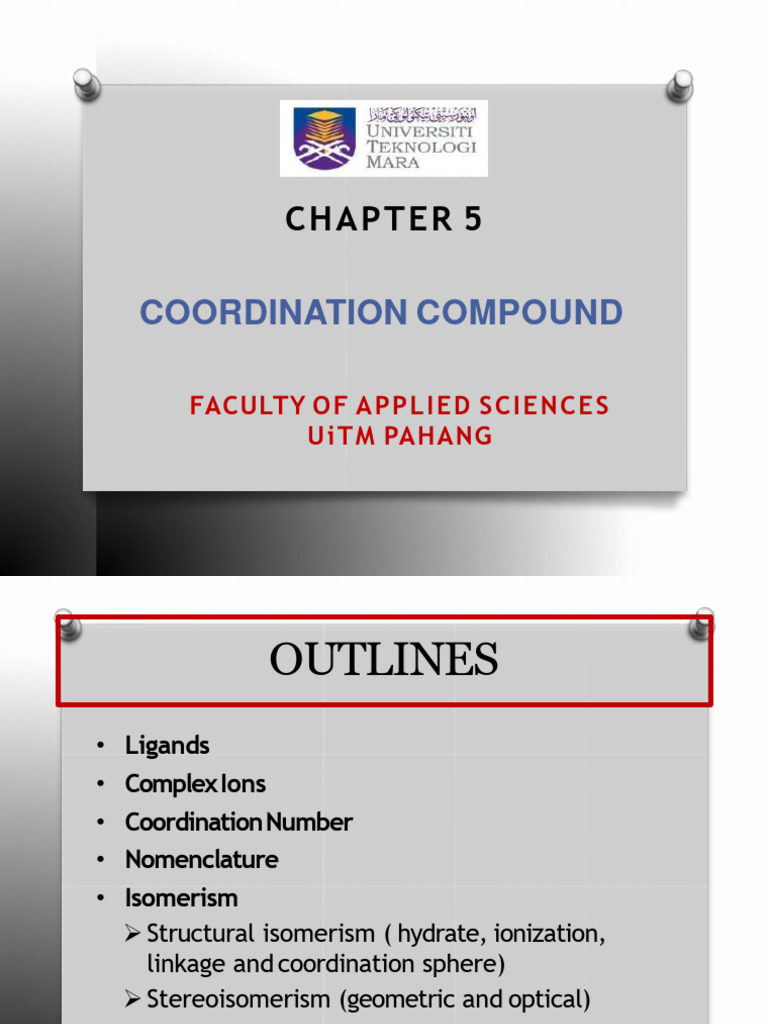 CHAPTER 5 COORDINATION COMPOUND | Download Free PDF | Coordination Complex | Ligand