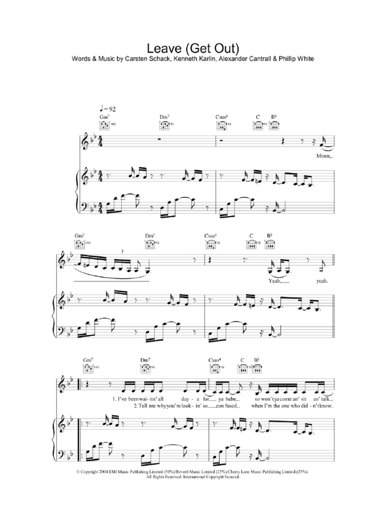 Leave (Get Out) | PDF