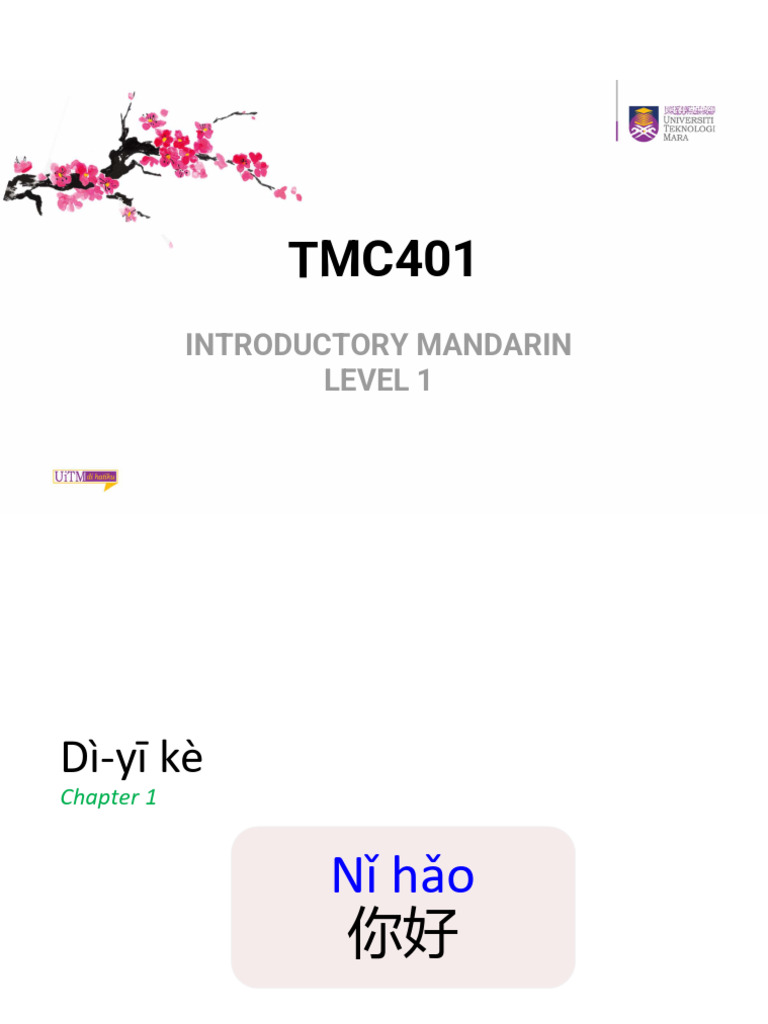 TMC401 - Chapter 1 | PDF | Linguistics | Linguistic Morphology