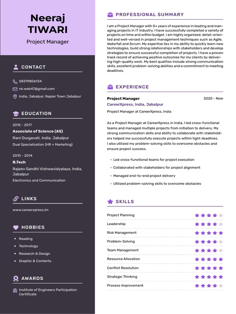 My resume | PDF | Agile Software Development | Artificial Intelligence